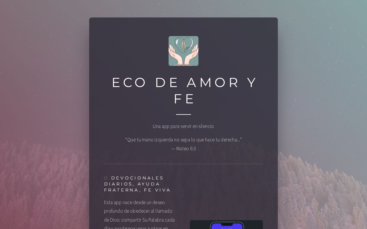 Eco de Amor y Fe App